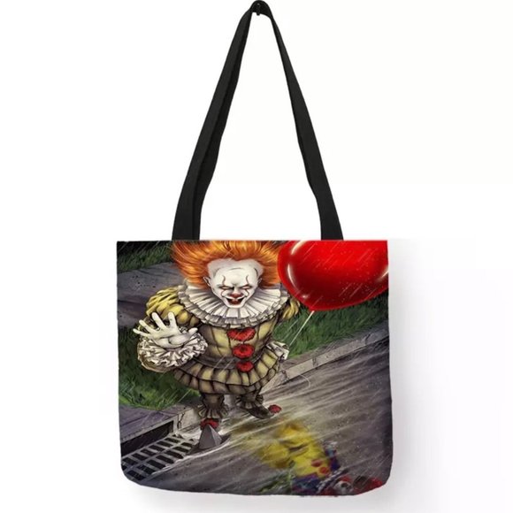 Bags | New Pennywise It Reflection In Water Canvas Tote Bags Printed On ...